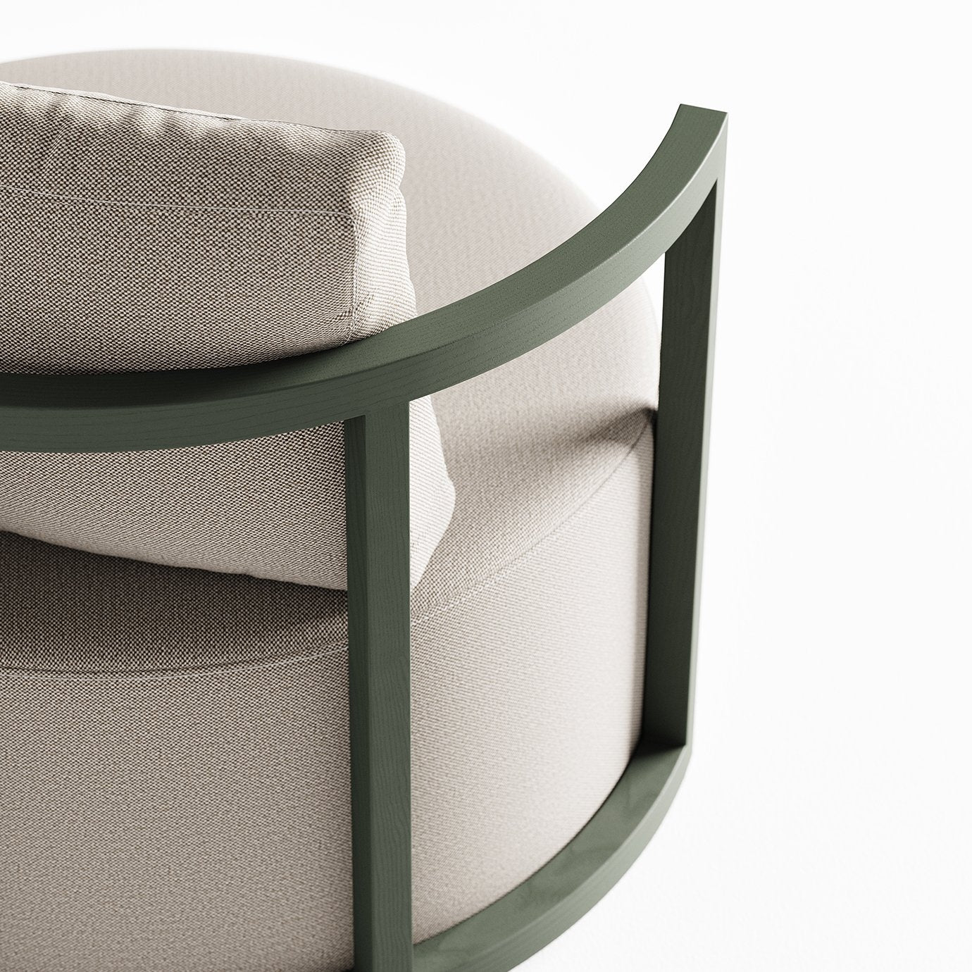 Buy Comfortable Round Wood Frame Kav Lounge Chair | 212Concept
