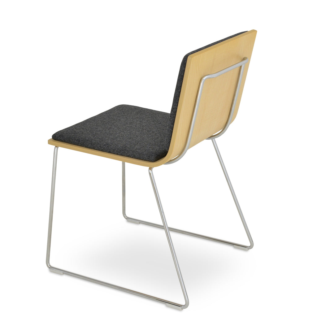 Buy Plywood Shell Restaurant Chair With Sled Base | 212Concept