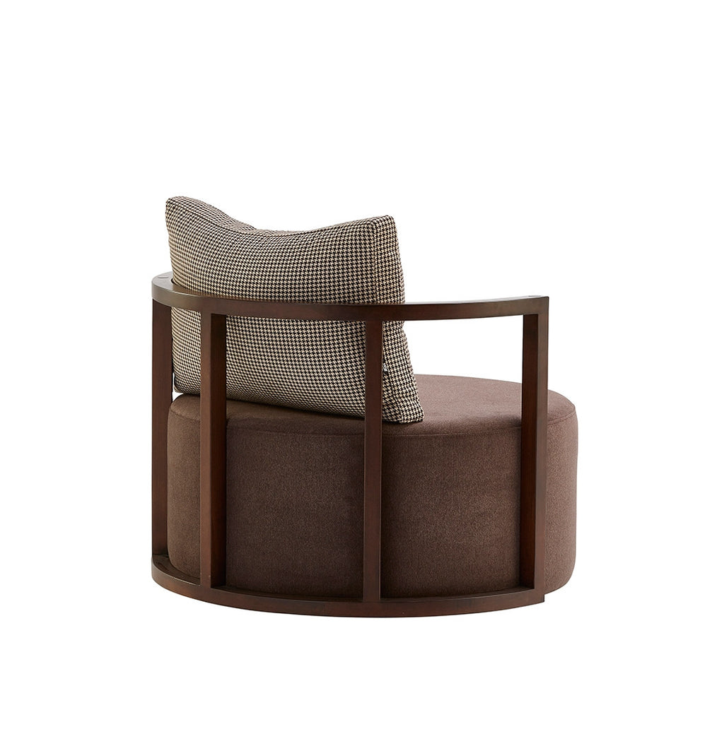 Buy Comfortable Round Wood Frame Kav Lounge Chair | 212Concept