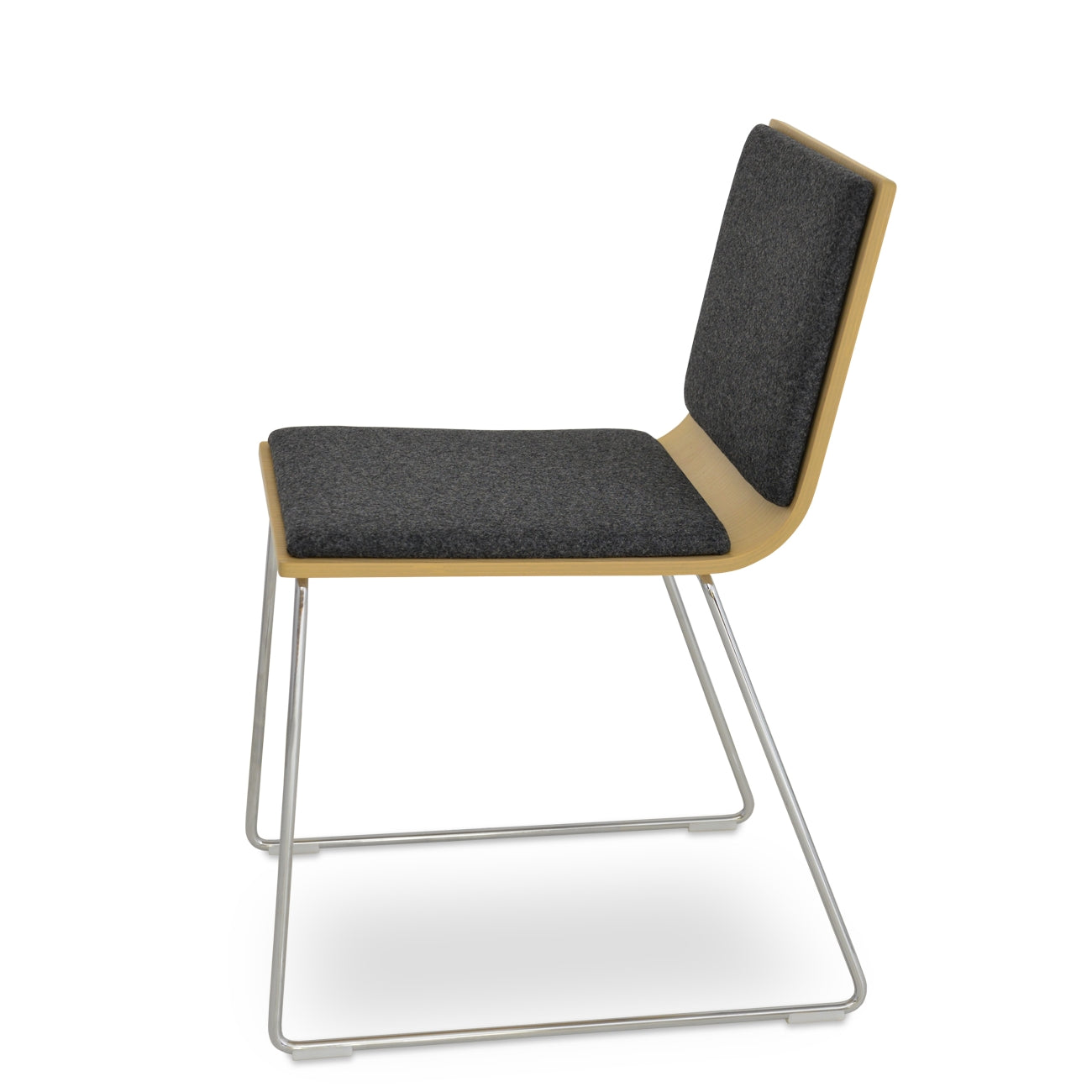 Buy Plywood Shell Restaurant Chair With Sled Base | 212Concept