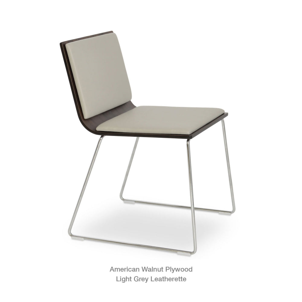 Buy Plywood Shell Restaurant Chair With Sled Base | 212Concept