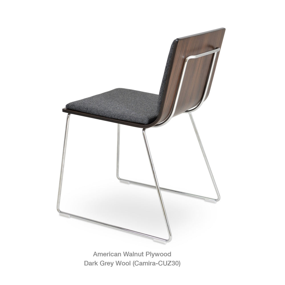 Buy Plywood Shell Restaurant Chair With Sled Base | 212Concept